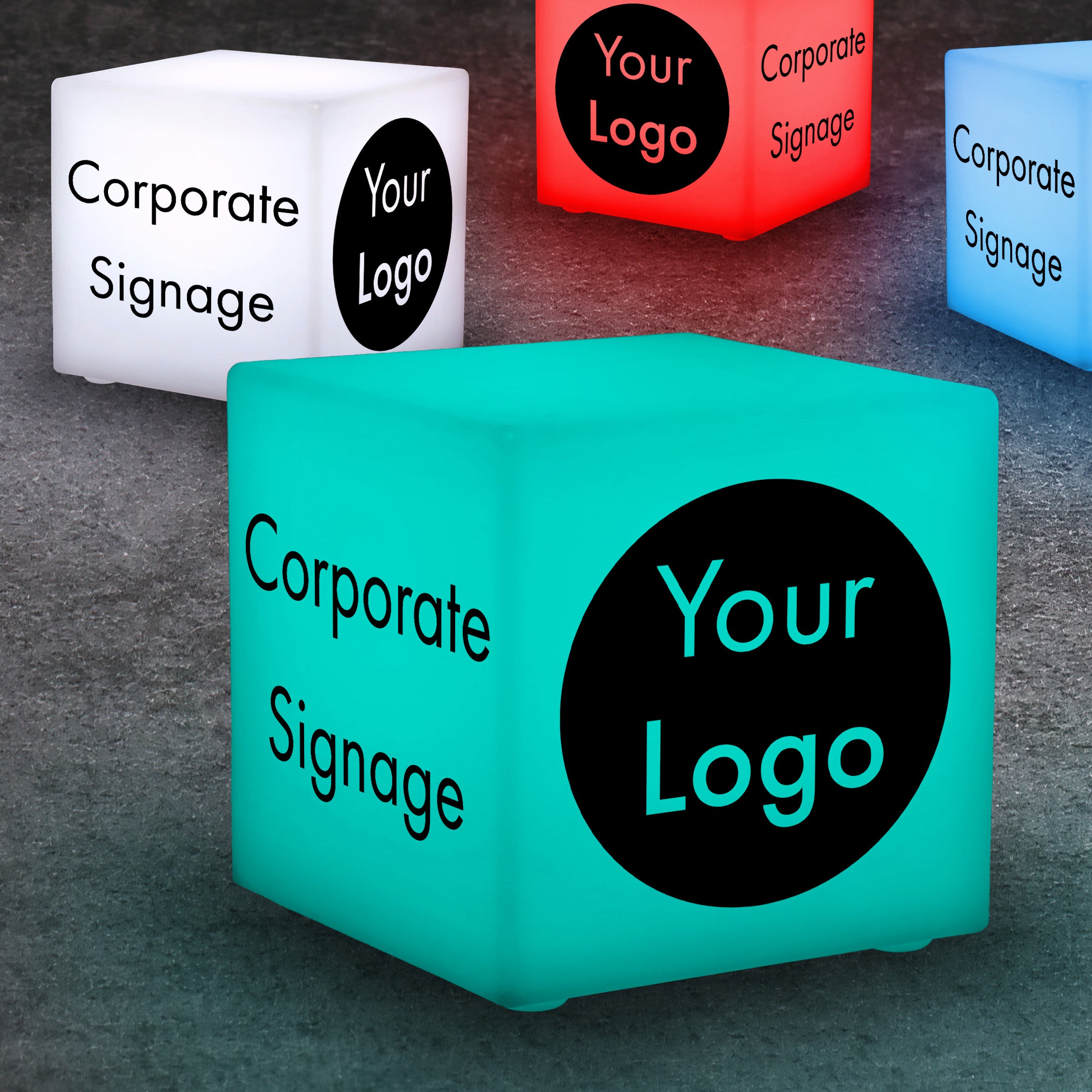 Light Up Table Talkers for Corporate Events, Logo Lightbox, Desktop Si ...