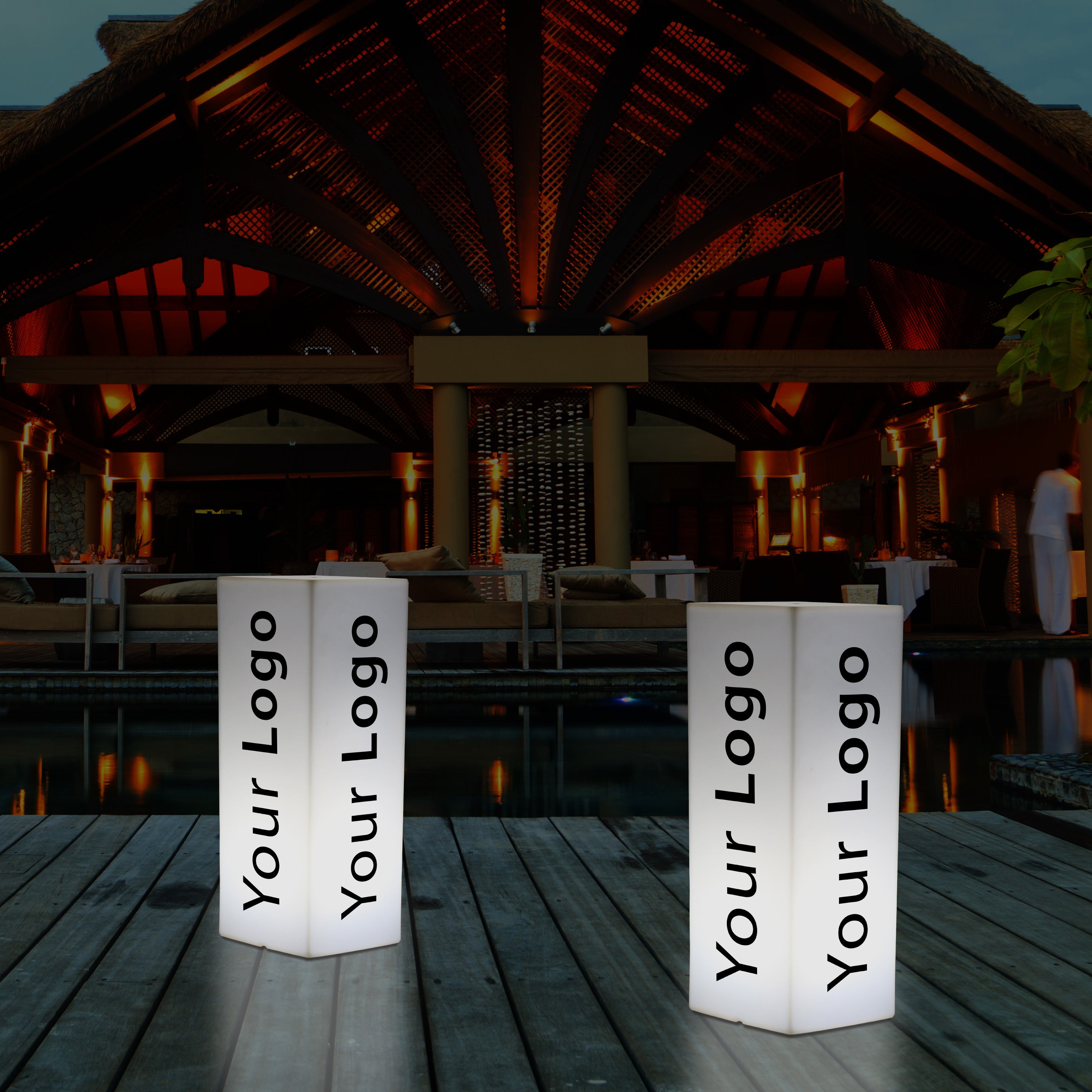 Branded Expo Exhibition Light Box, Custom Outdoor LED Column Pillar Pl ...