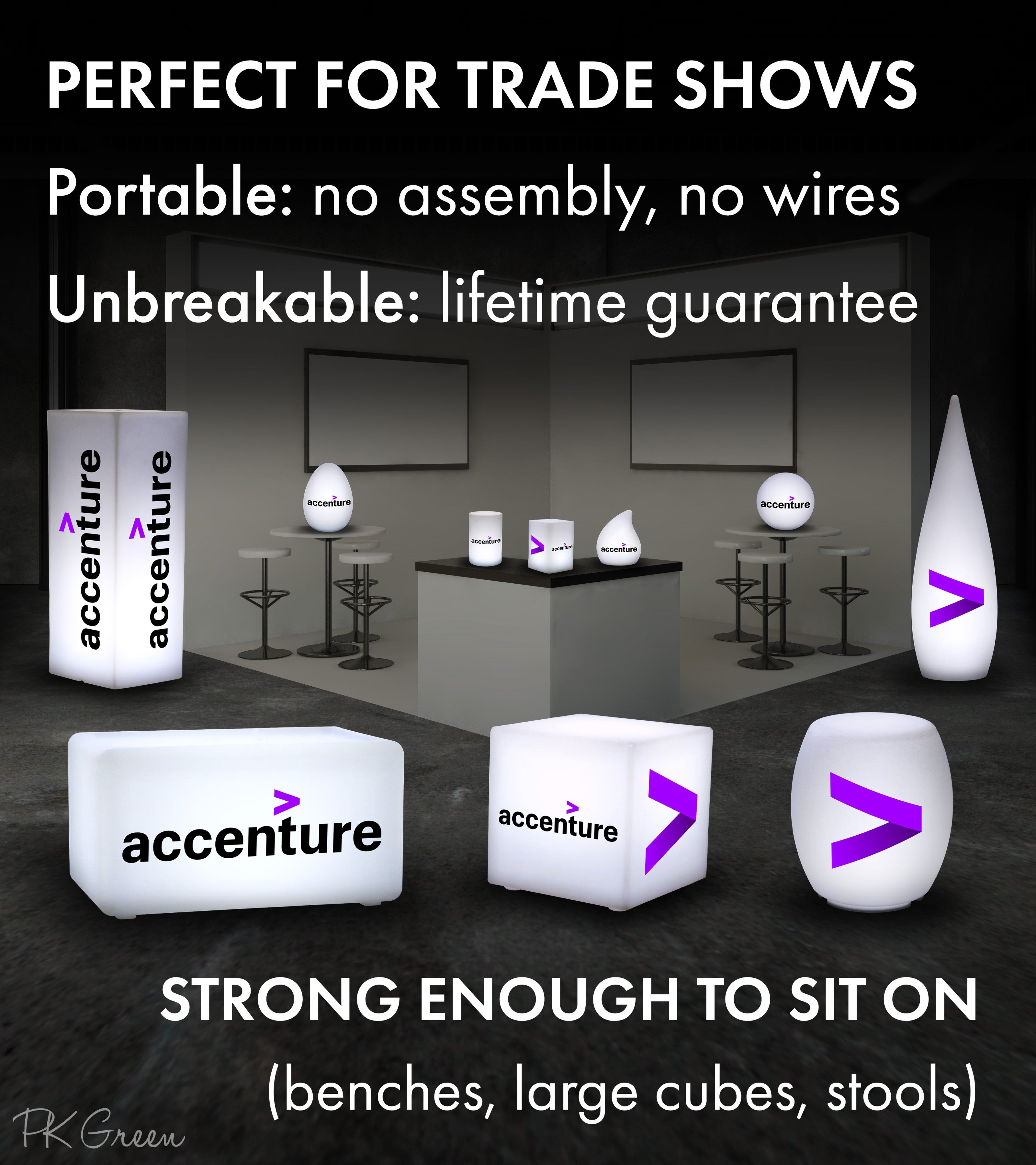 Light Up Trade Show Displays for Exhibit Booths, Custom Light Boxes wi – PK Green USA