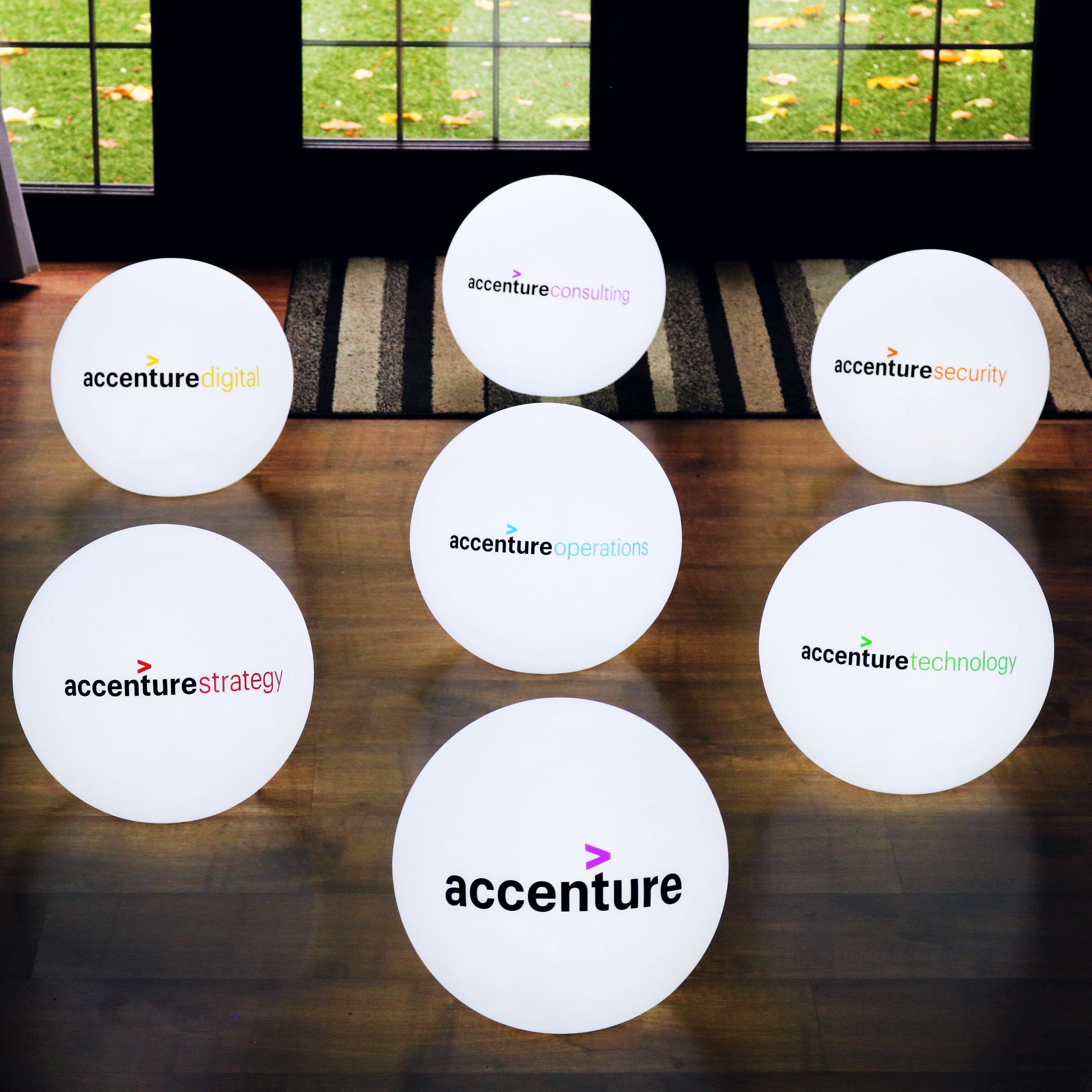 Customized LED Sphere Table Lamp, Branded Circular Table Center, Illum ...